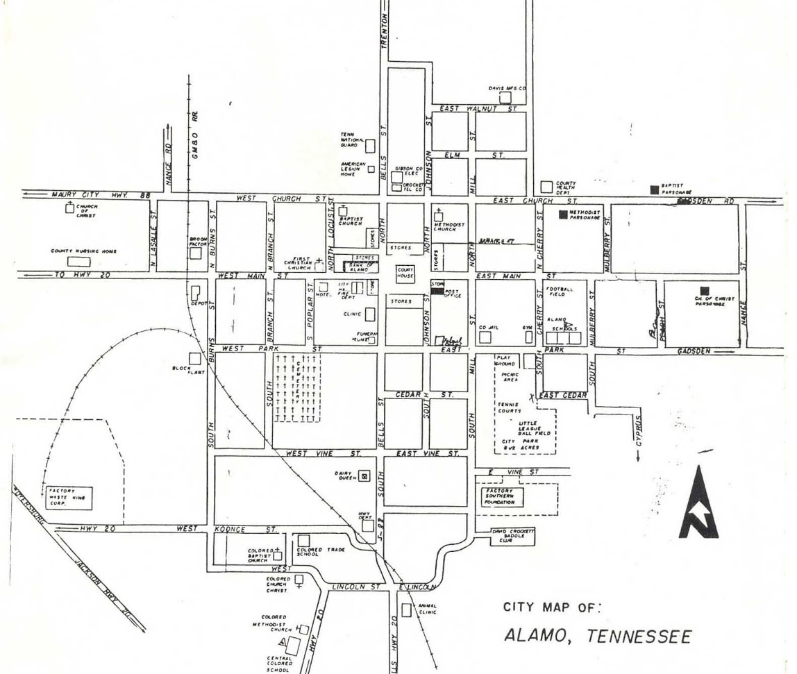 Map of the City of Alamo