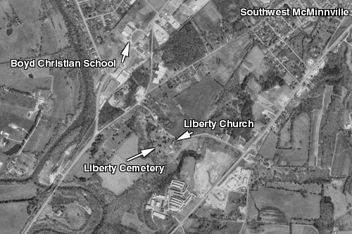 Liberty Cemetery, Warren County Tennessee. TNGenNet Inc.